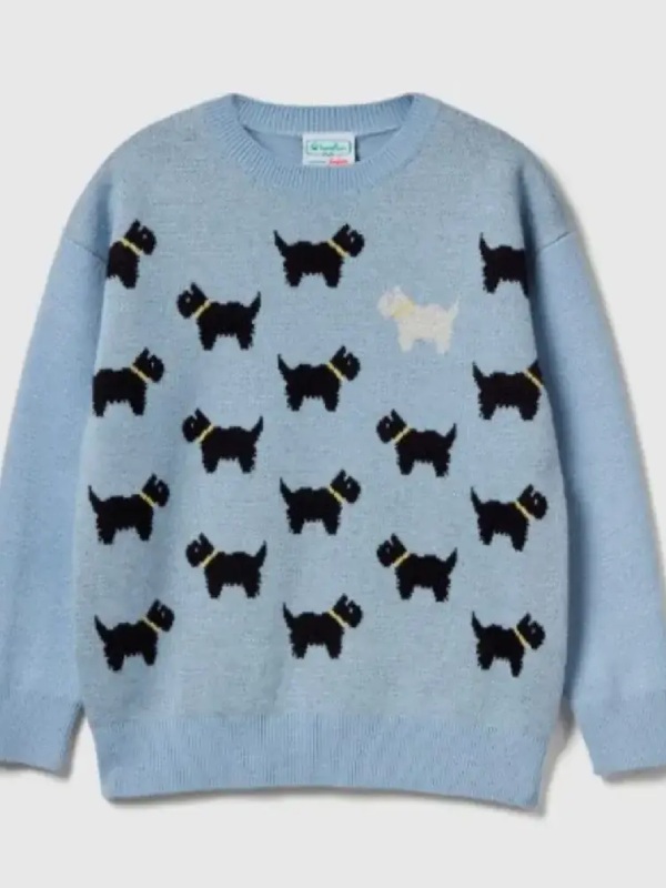 Stranger Things S05 Erica Sinclair Dog Print Sweater - Stardom Jackets