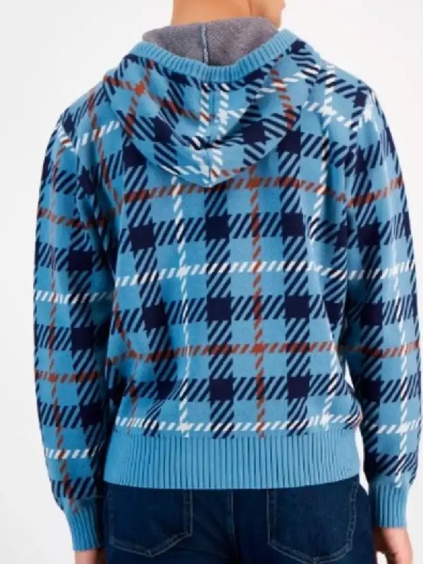 The Ms Pat Show S05 Blue Plaid Hoodie - Stardom Jackets